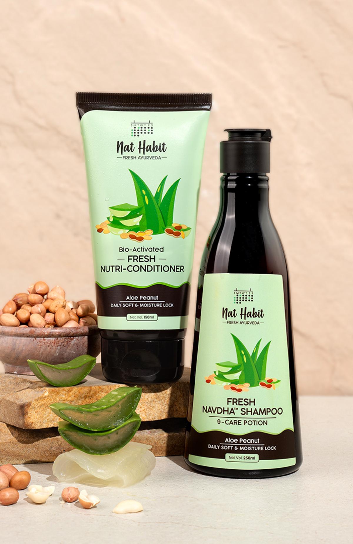 Fresh Navdha Shampoo-Nat Habit - 100% Natural & Fresh Made, Ayurvedic