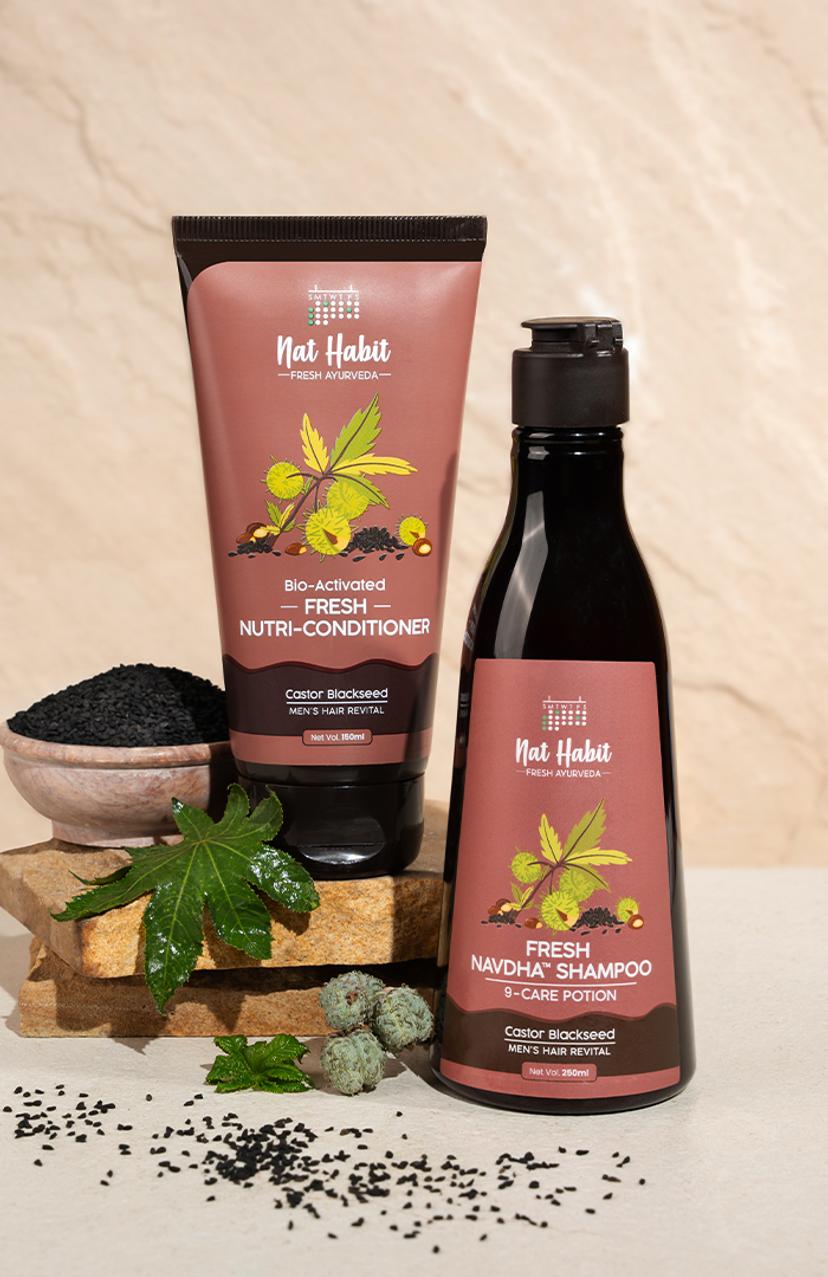 Fresh Navdha Shampoo-Nat Habit - 100% Natural & Fresh Made, Ayurvedic