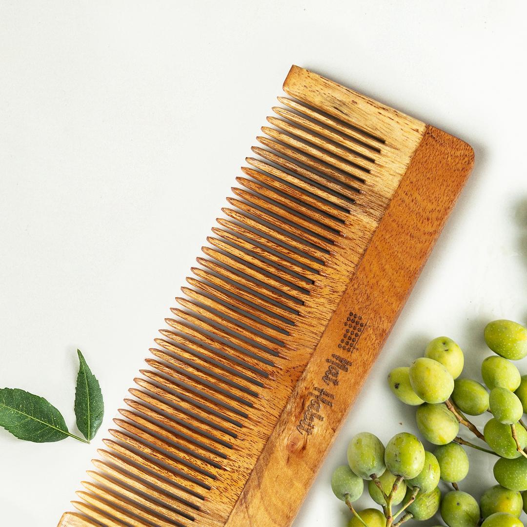 Fine Tooth Kacchi Neem Styling Comb